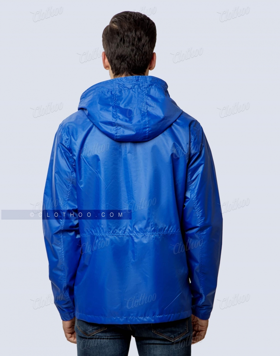 Nylon Coach Jacket in Royal Blue